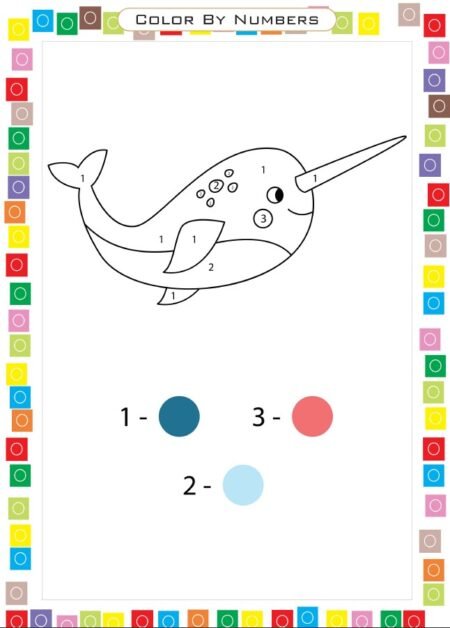15+ Lembar Kerja Mewarnai Angka (Color by Number) - Lembar Latihan Anak ...